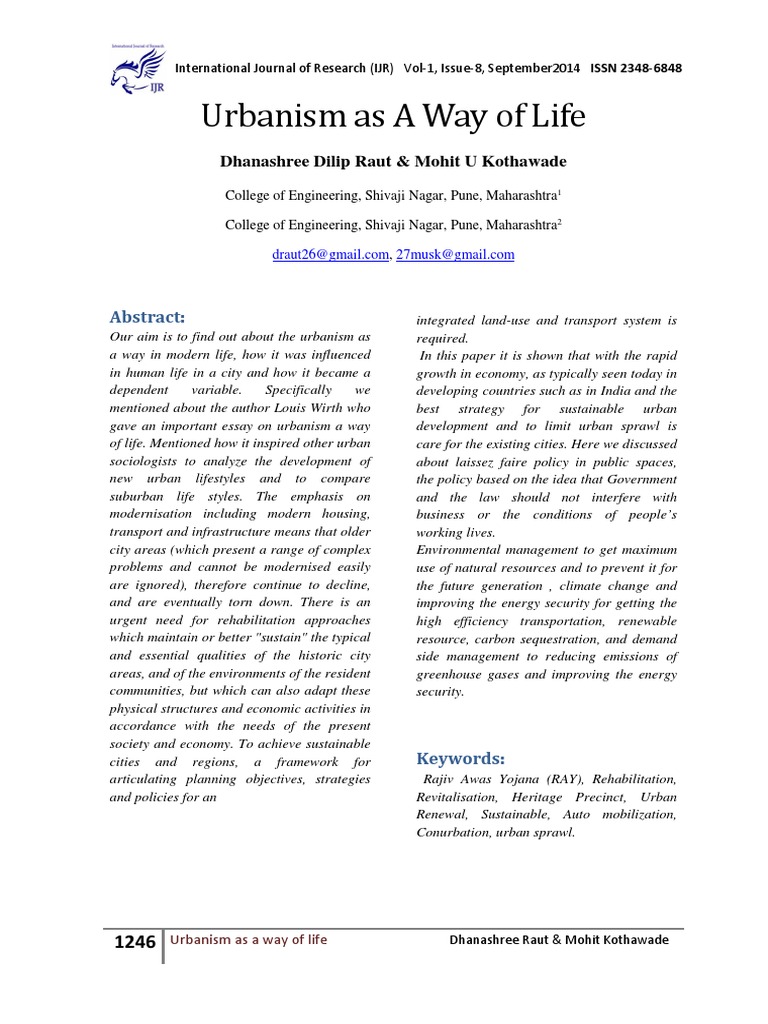 Urbanism: Modern Life and Sustainability | PDF | Urban Sprawl | City