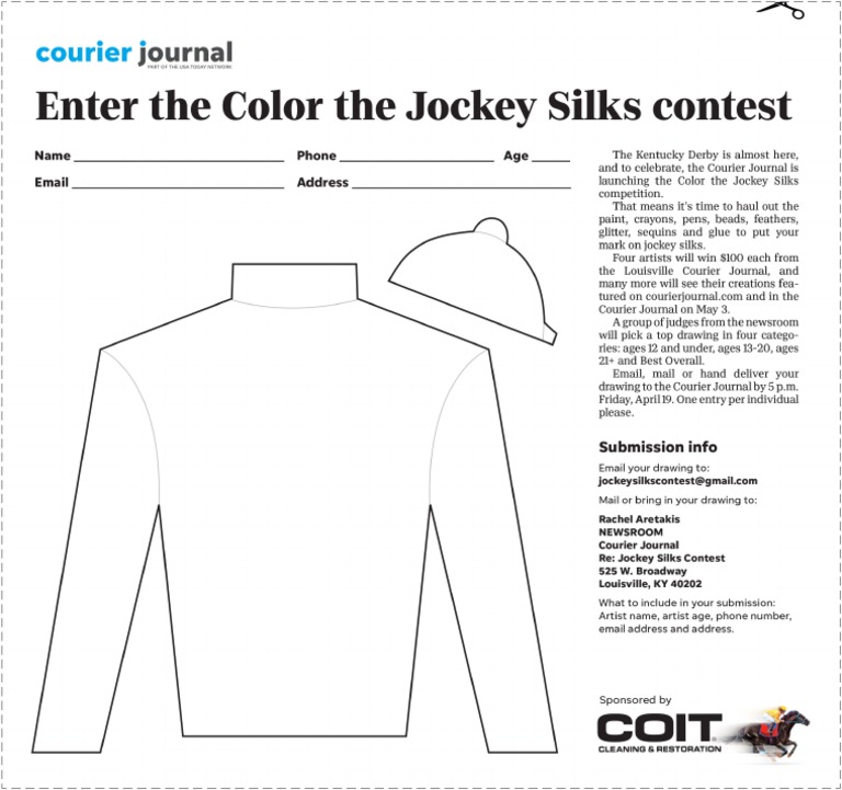 Courier Journal's Color The Jockey Silks Competition 2019 | PDF ...