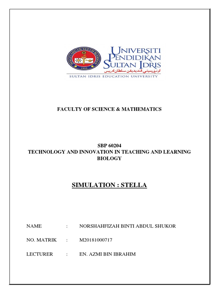 STELLA Simulation | PDF | Adenosine Triphosphate | Simulation