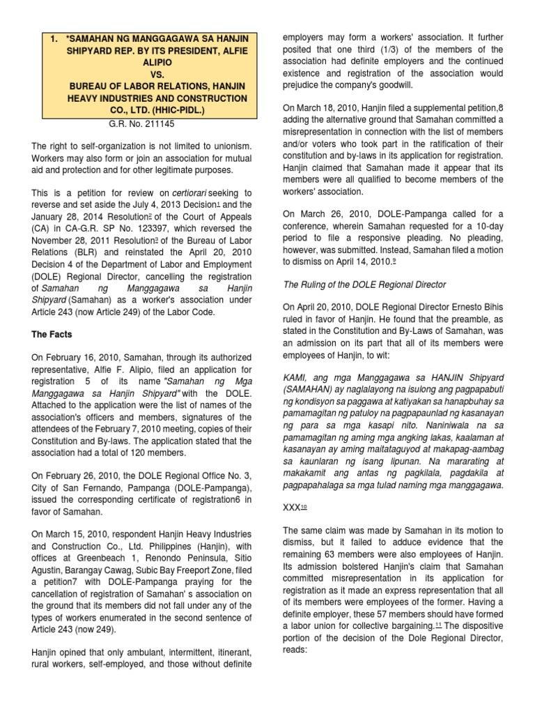 Labor Notable Cases | PDF | Collective Bargaining | Employment