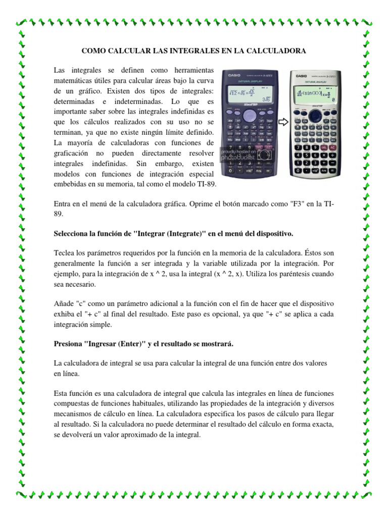 Calculadora de Integrales | PDF | Calculadora | Integral