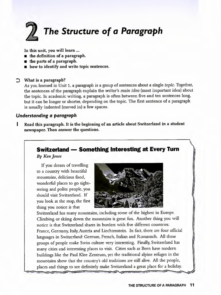 Academic Writing - Paragraph Structure | PDF