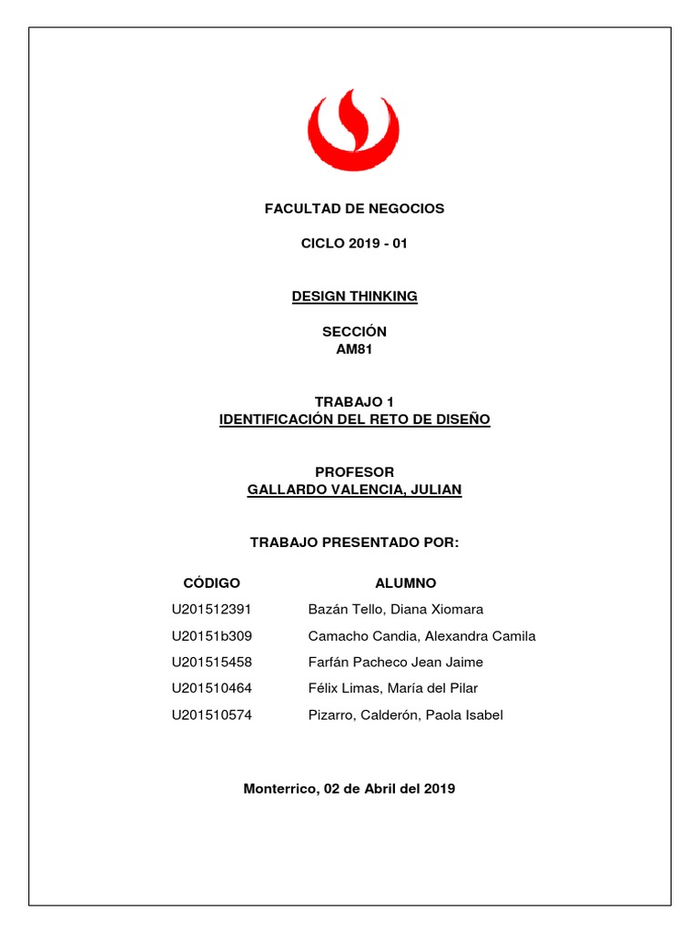 TB1 DESIGN THINKING - Grupo 2 | PDF | Amamantamiento | Desnutrición