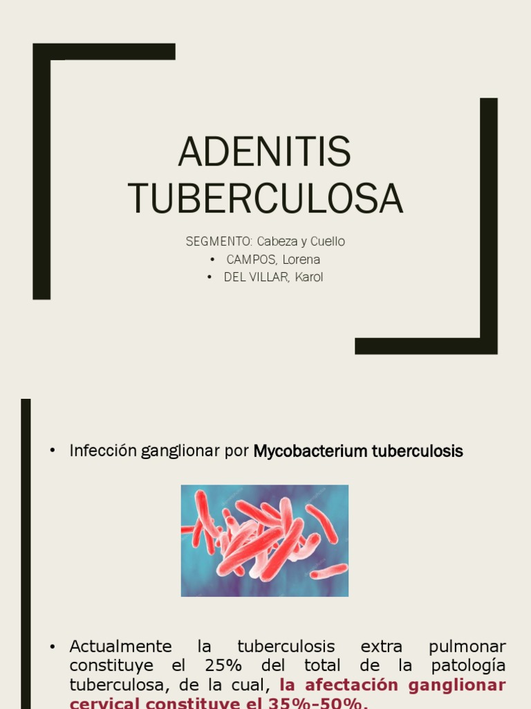 Adenitis Tuberculosa | PDF | Tuberculosis | Ciencias de la Salud