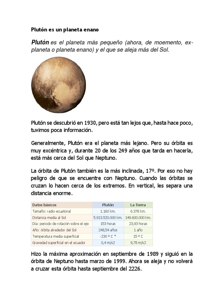 Plutón Es Un Planeta Enano | PDF