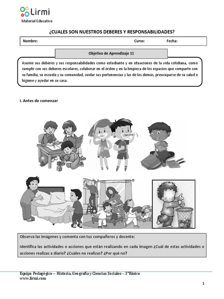 Deberes y Responsabilidades | PDF | Modificación de comportamiento ...