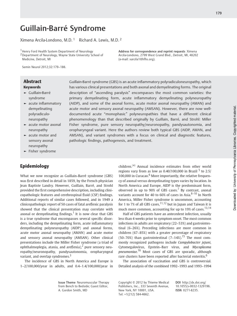 Gbs | PDF | Nervous System | Medicine