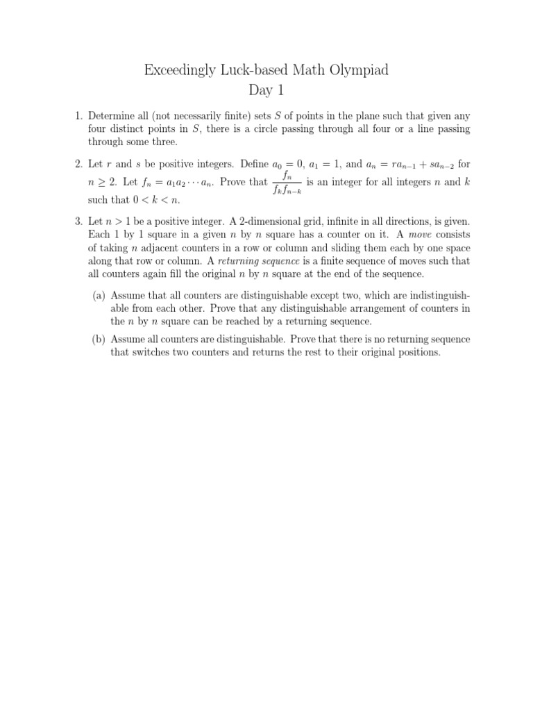 A Collection of Challenging Pure and Applied Mathematics Problems ...