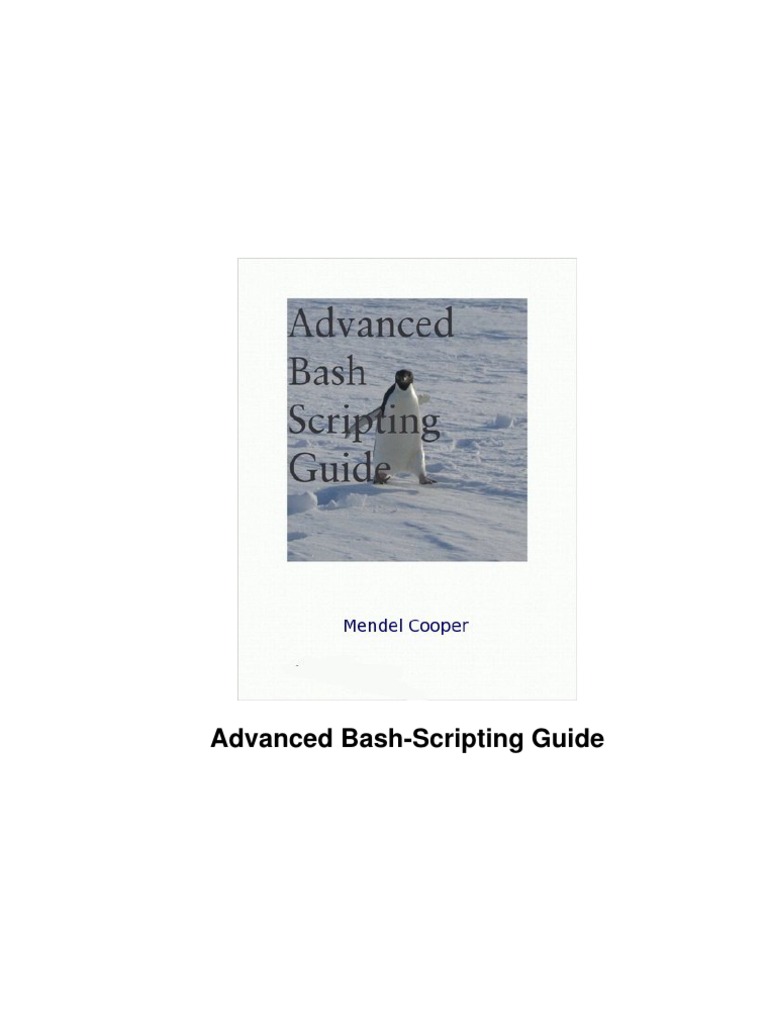 Linux Advanced Bash Scripting Guide Pdf Command Line Interface 0326
