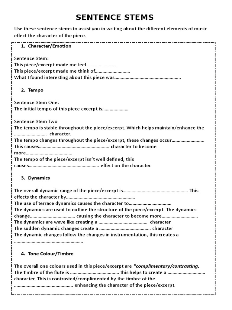 Analyzing Musical Elements: A Guide to Describing the Character of a ...