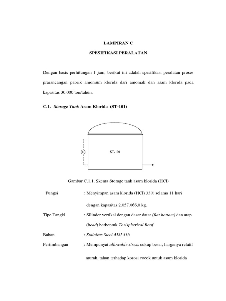 Lampiran C Spesifikasi Alat | PDF
