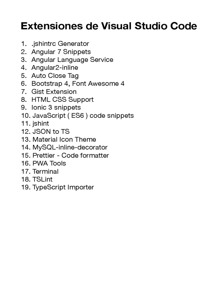 Visual Studio Code Extensions PDF | PDF | Software Development | Hypertext