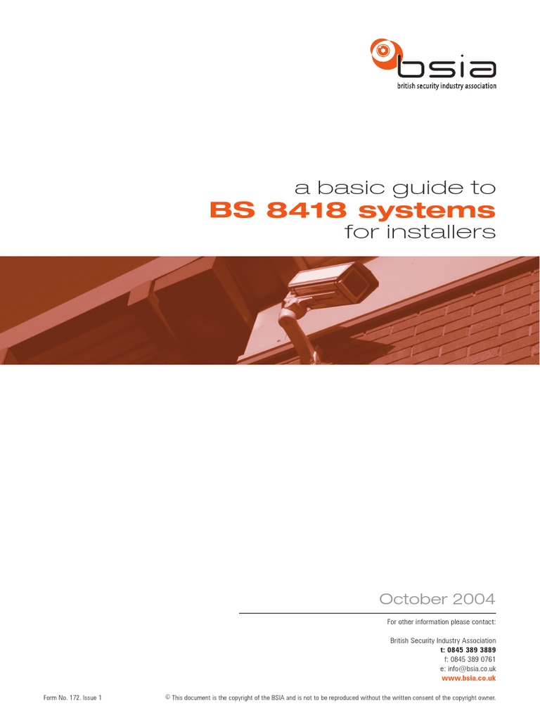 Bs 8418 Guide | PDF | Closed Circuit Television | Safety
