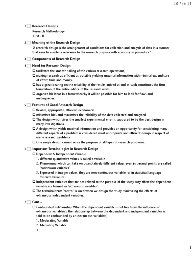 RM Unit 2 | PDF | Research Design | Experiment