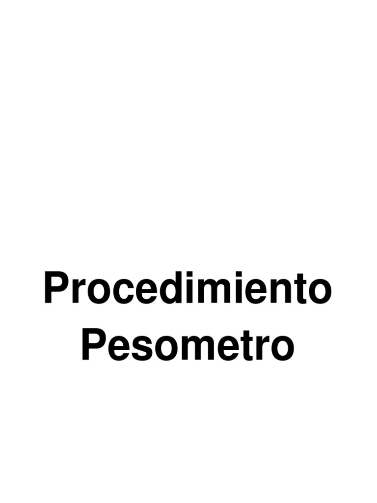 Procedimiento Pesometro | PDF