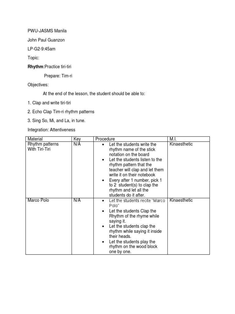 Rhythm:Practice Tiri-Tiri | PDF | Rhythm | Musicology