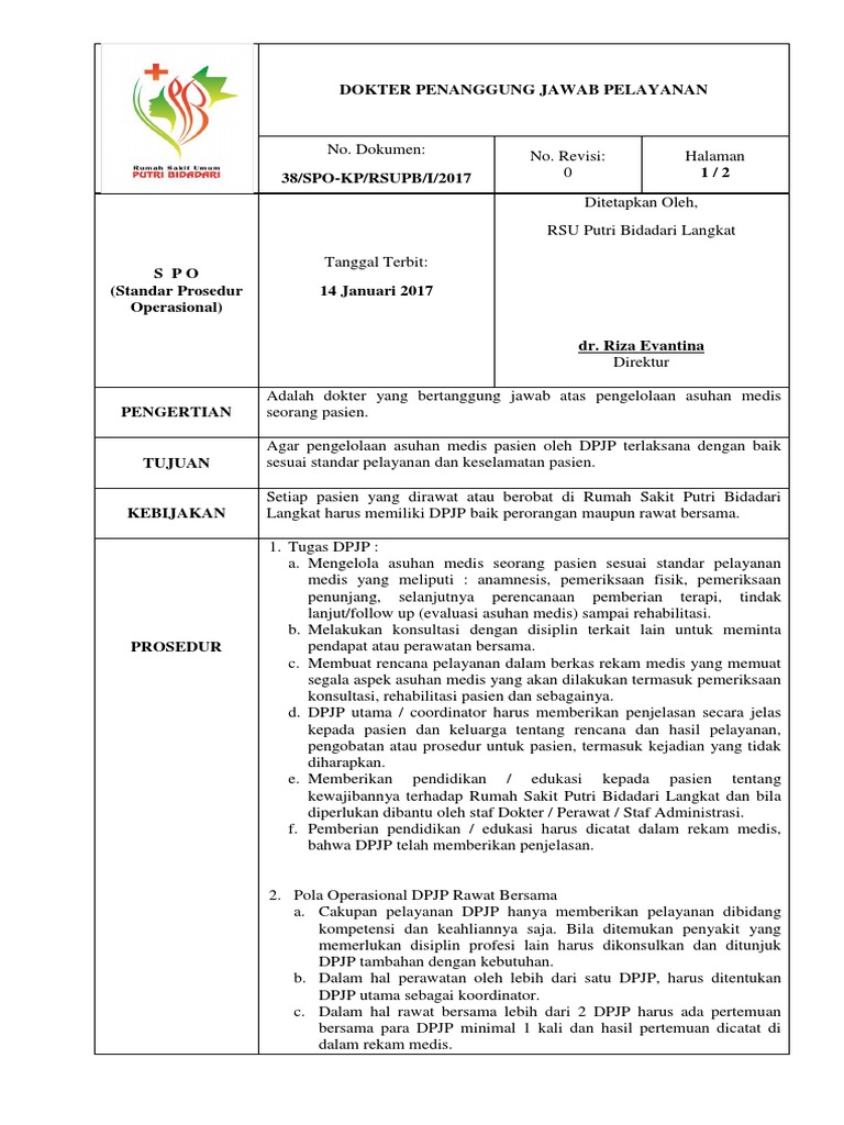 14 SOP DPJP RSGM | PDF