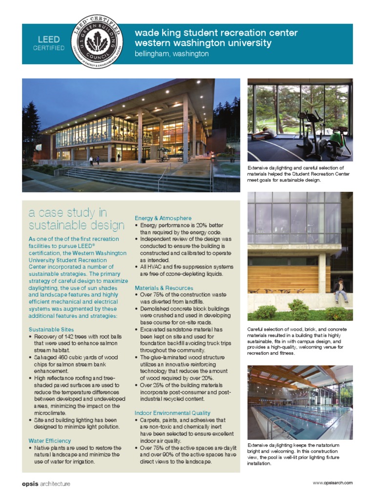 WWU Wade King Sustainable Case Study | PDF | Sustainable Design ...