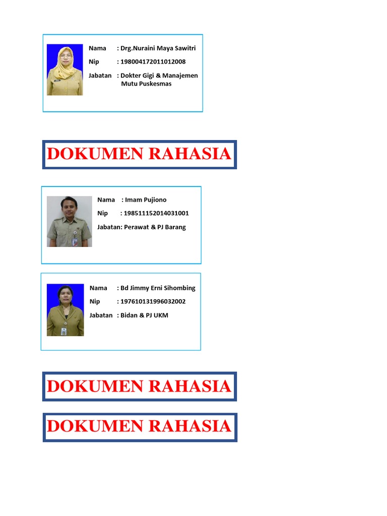 Label Map Pegawai | PDF