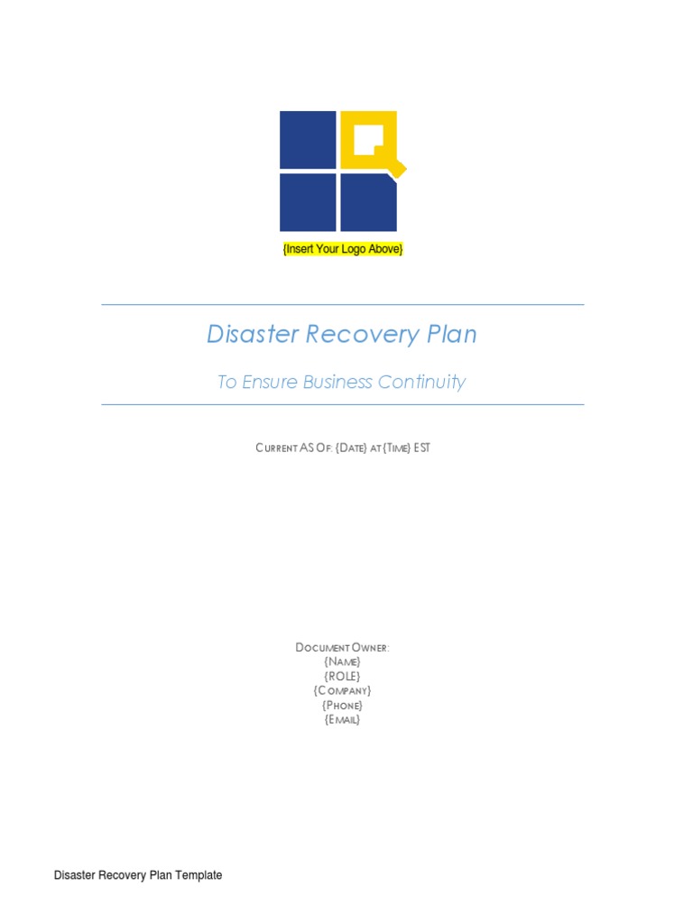 Disaster Recovery Plan Template Guide | PDF | Disaster Recovery | Backup