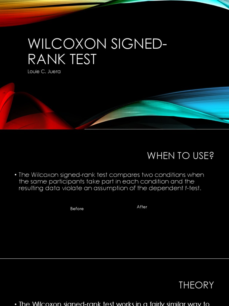 Wilcoxon Signed-Rank Test in SPSS | PDF | Student's T Test ...