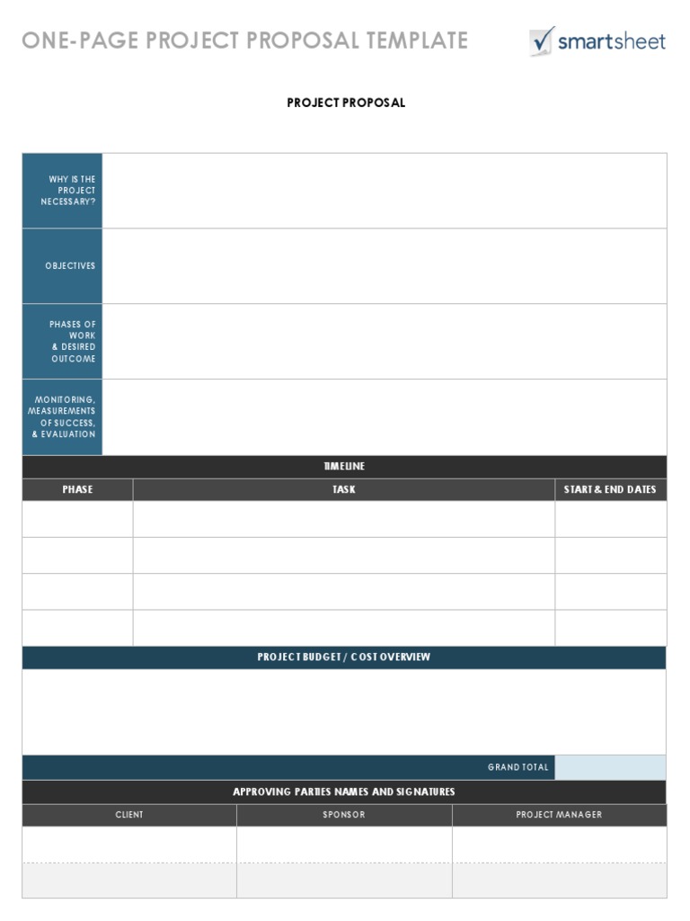 One-Page Project Proposal Template | PDF | Business