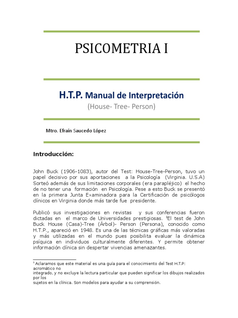 Manual HTP | PDF | Dibujo | Comportamiento