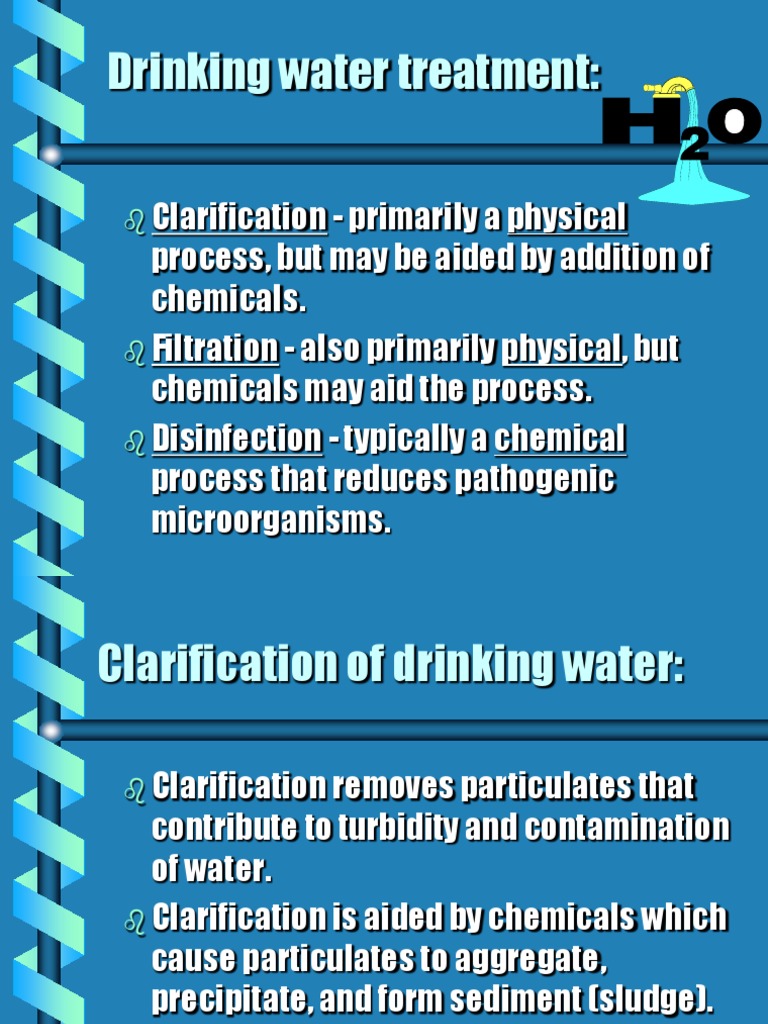 Drinking Water Process | PDF | Water Purification | Filtration