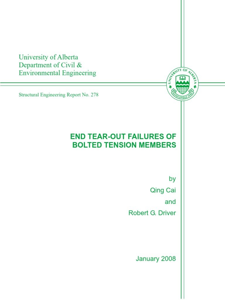 Block Shear Failure PDF | PDF | Fracture | Screw
