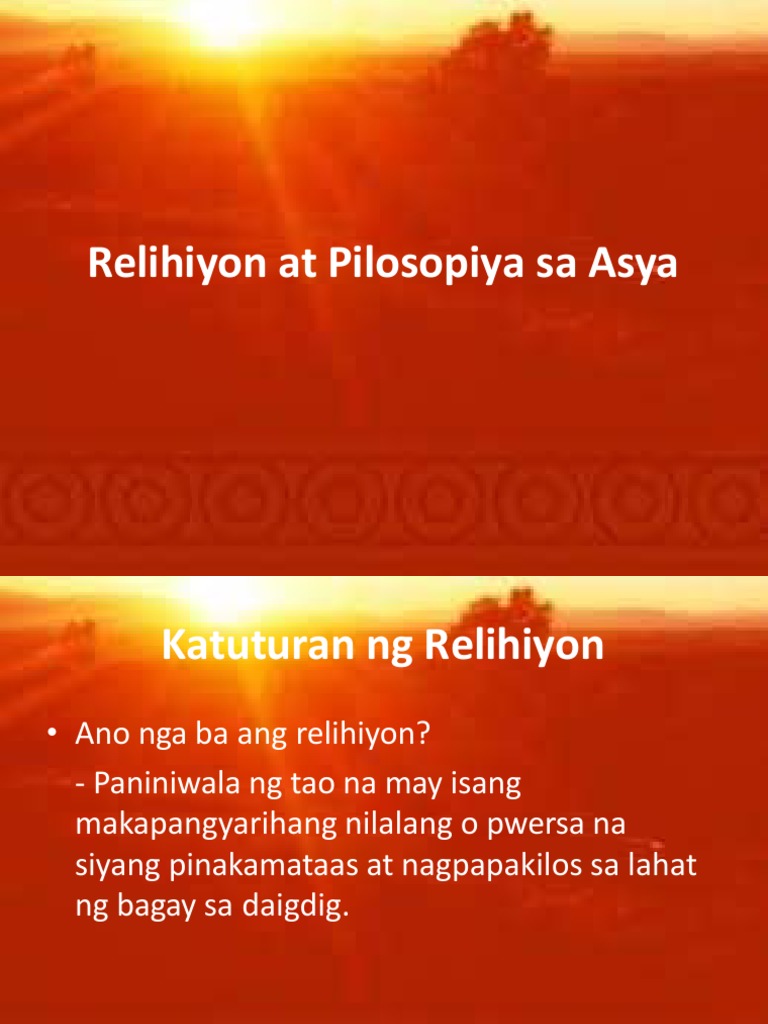 Relihiyon at Pilosopiya Sa Asya | PDF