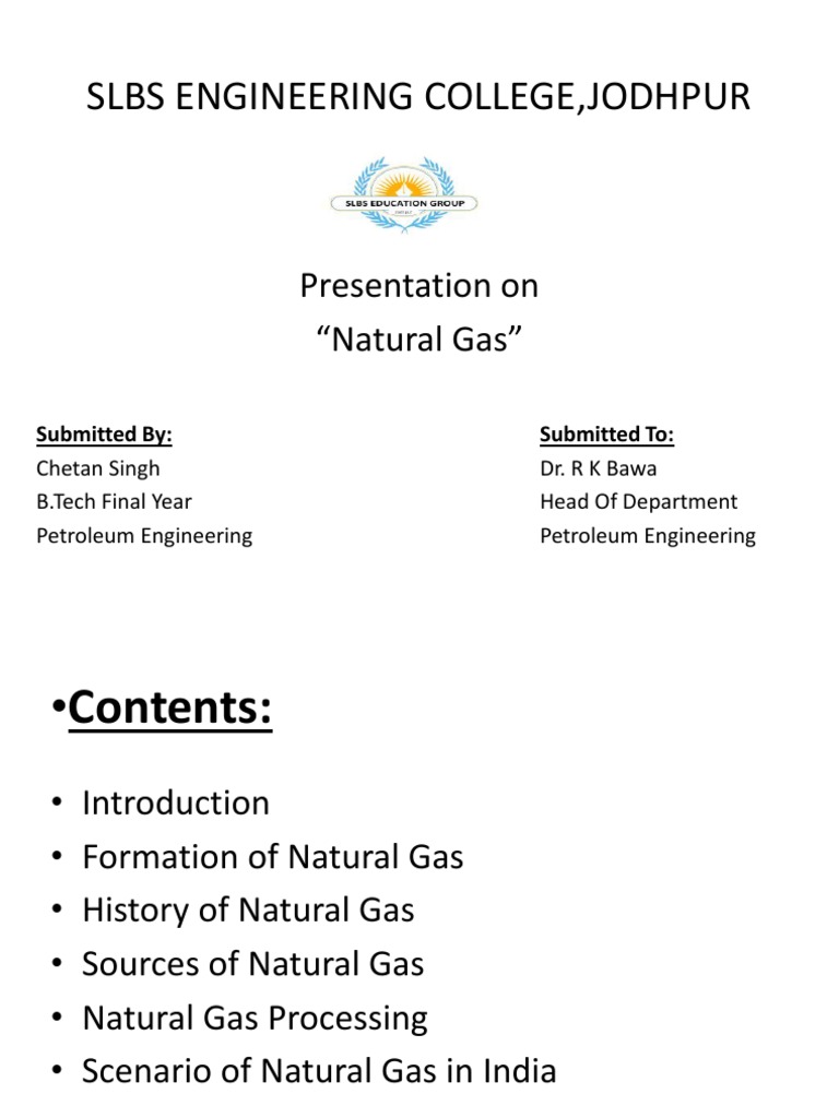 Presentation On Natural Gas | PDF | Natural Gas | Shale Gas