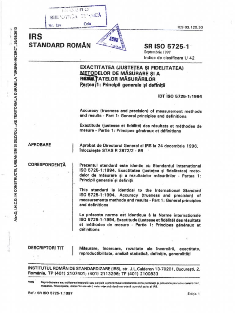 SR Iso 5725 1 | PDF