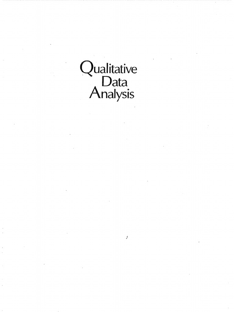 MAP - (Miles & Hubermann) Qualitative Data Analysis PDF | PDF