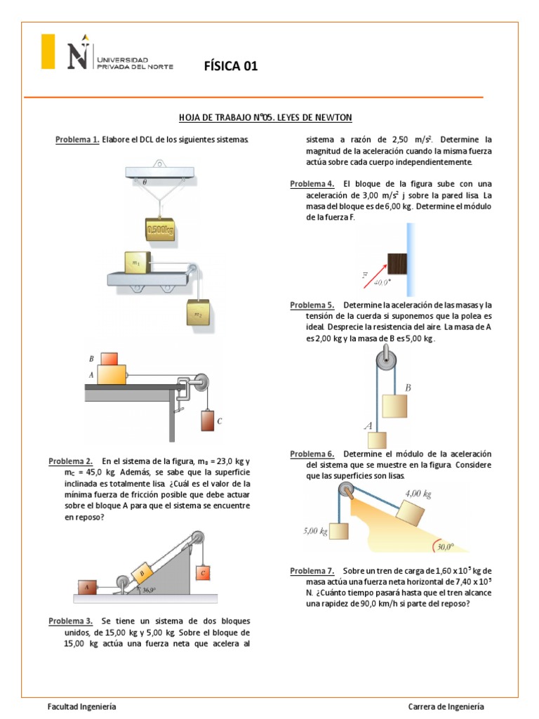 Hoja De Trabajo De La Ley De Newton Experimentos Sobre La Primera Ley
