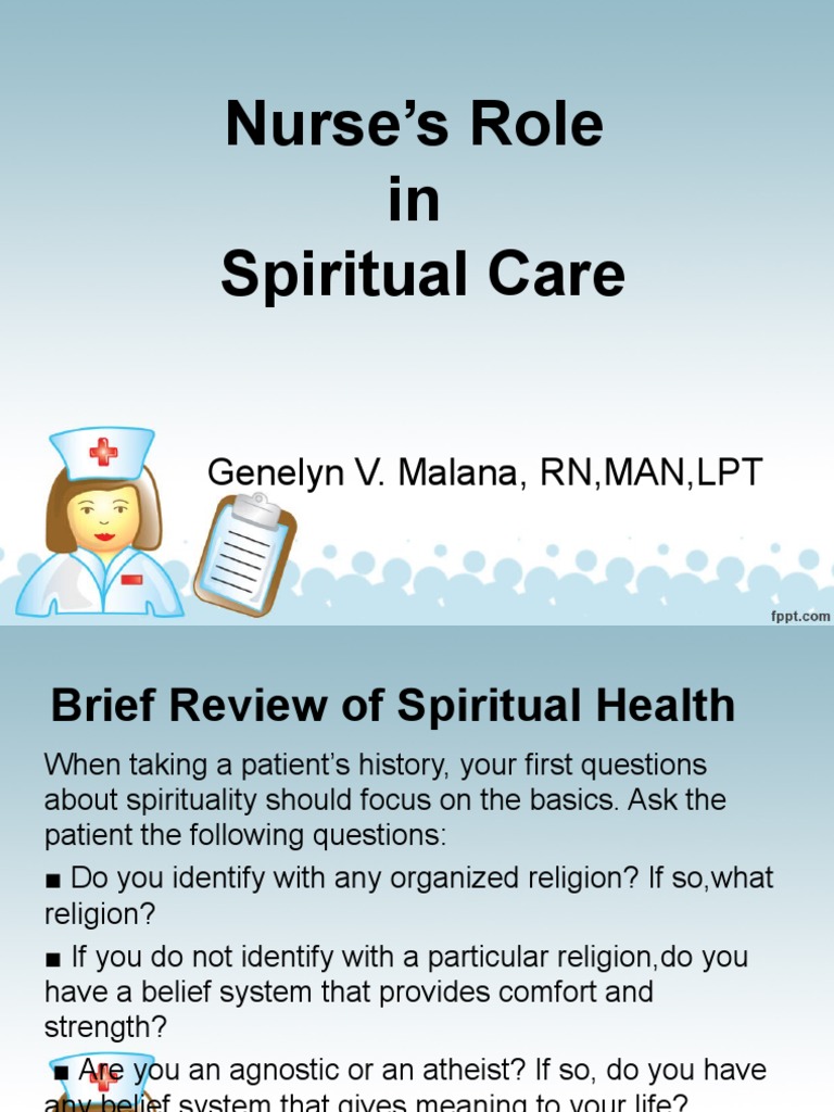 5.-Nurses-role-in-Spiritual-care-5.ppt | Medical Diagnosis | Nursing