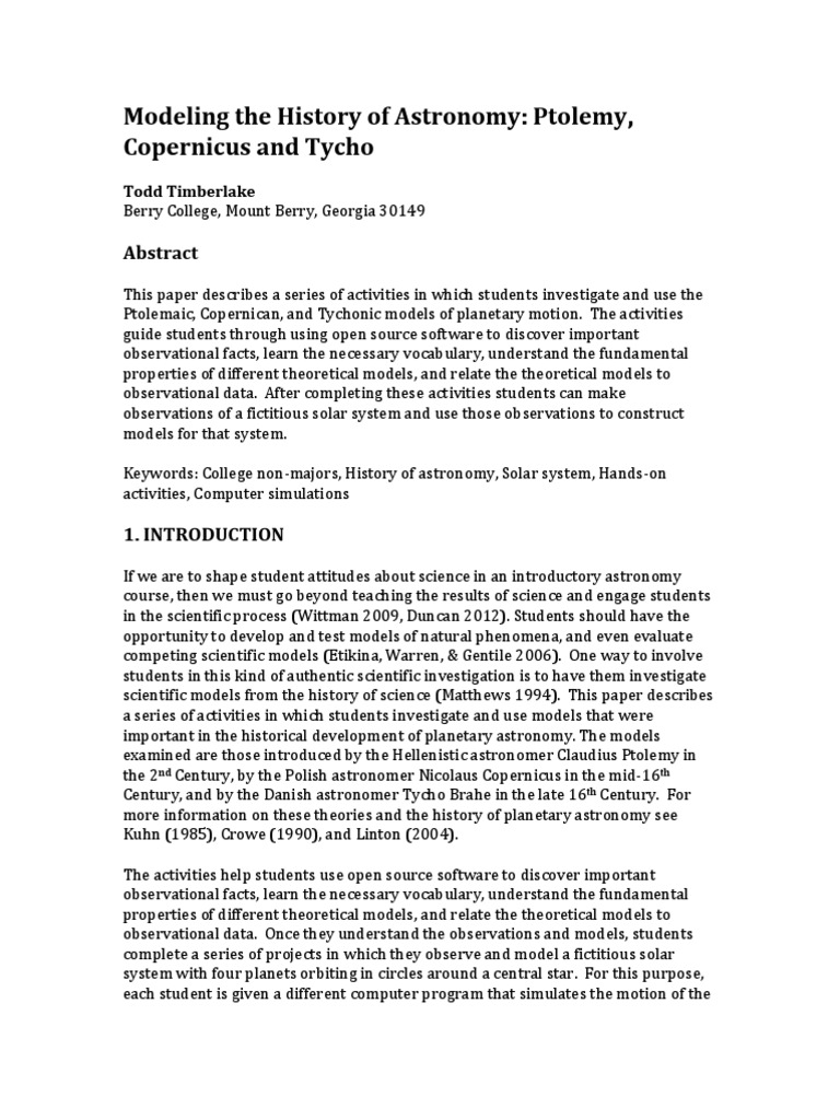 1301 2119 PDF | PDF | Heliocentrism | Tycho Brahe