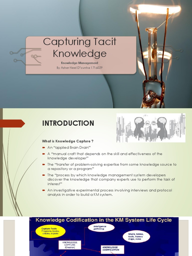 Capturing Tacit Knowledge | PDF | Expert | Multiple Choice