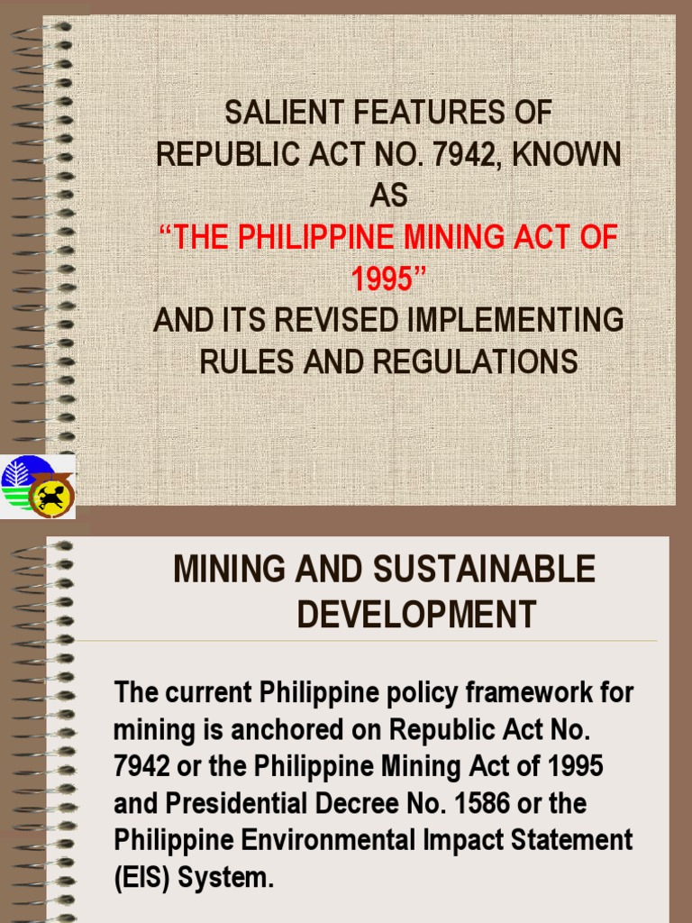 Features of RA 7942 PDF | PDF | Mining | Environmental Impact Assessment