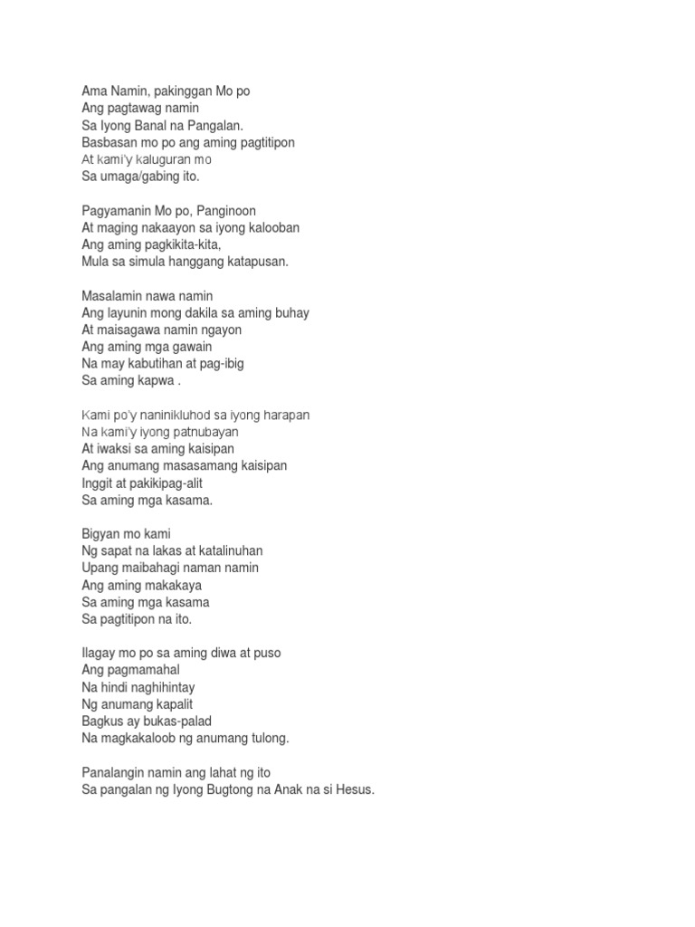 Dasal Programa | PDF