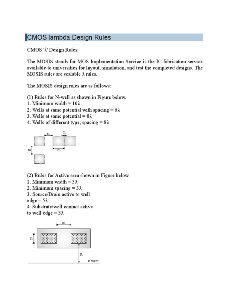 Lamda Rules Layout Tutorial | PDF | Logic Gate | Cmos