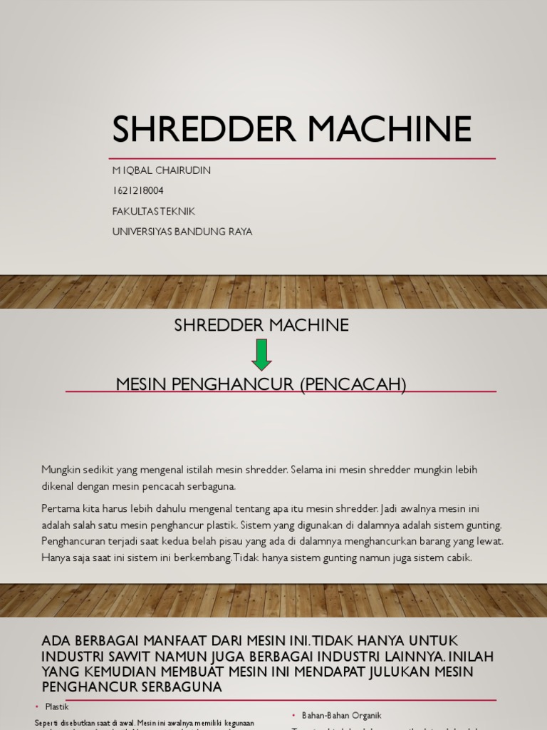 Shredder Machine | PDF