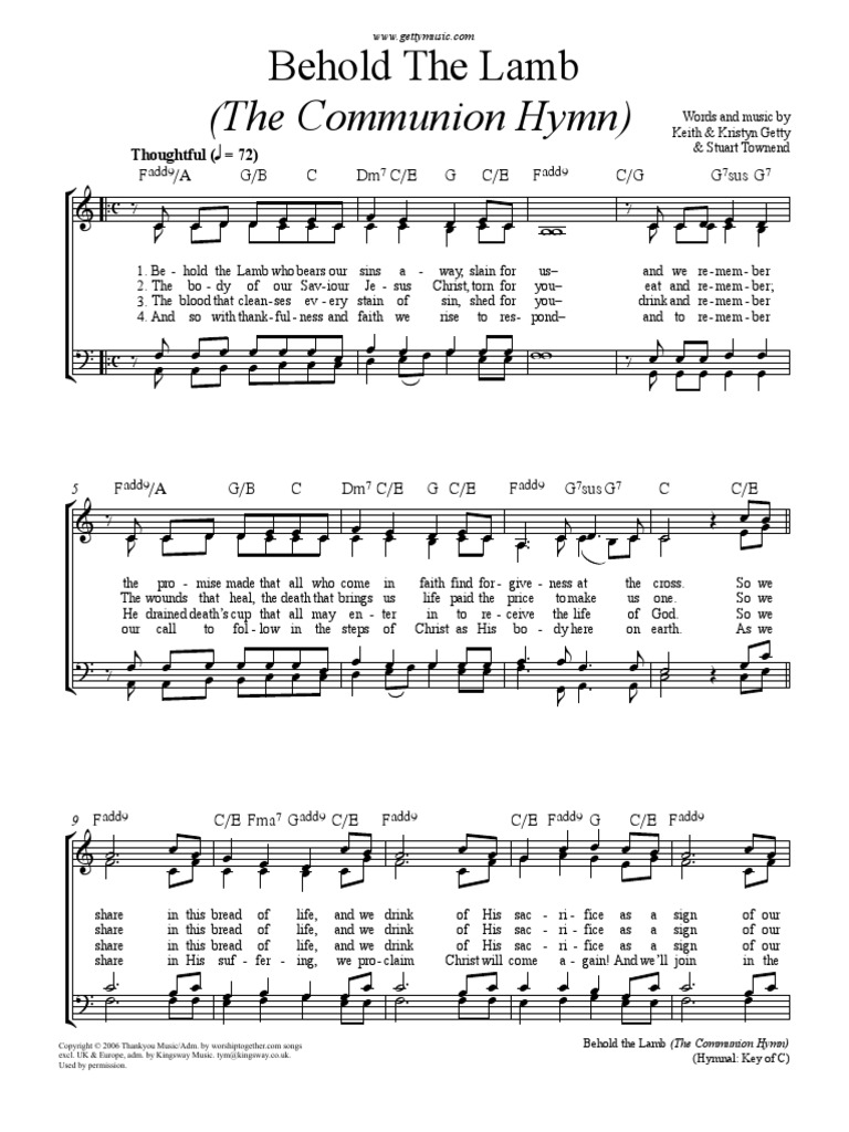 465 Communion Hymn Hymnal PDF | PDF | Lamb Of God | Christian Belief ...