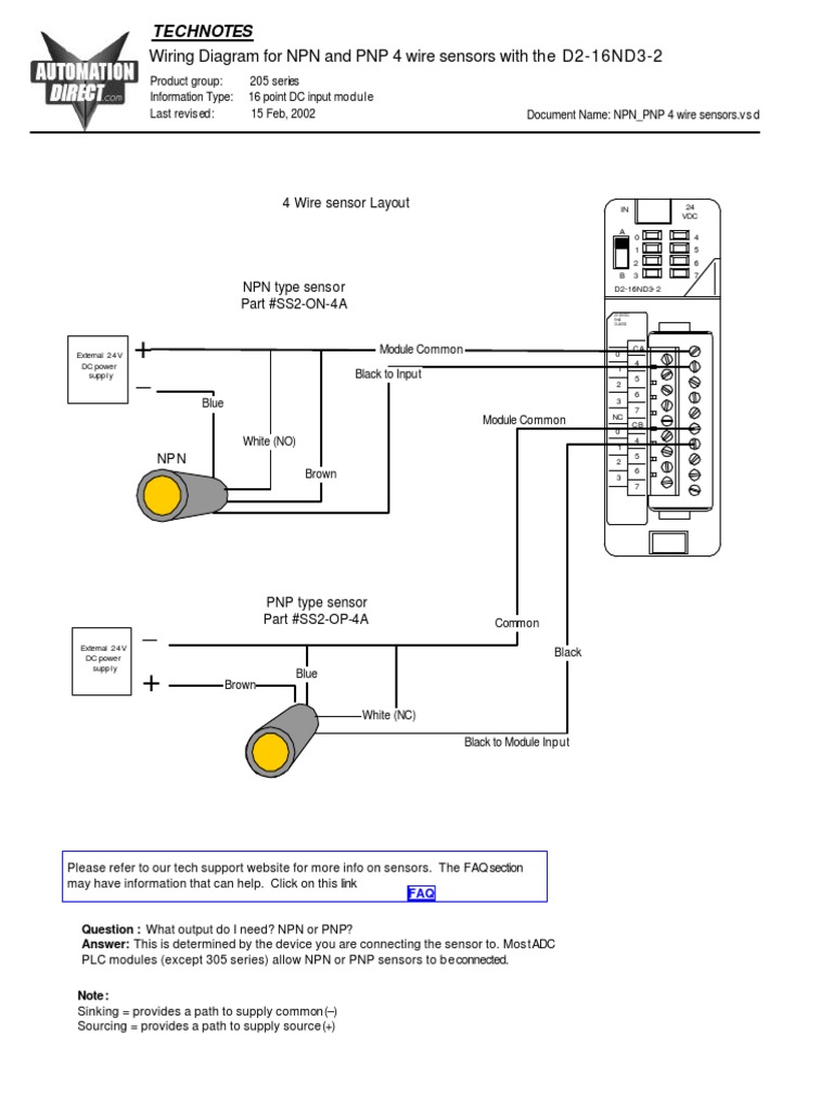 4-Wire PNP/NPN Sensor Wiring Guide | PDF | Bipolar Junction Transistor ...