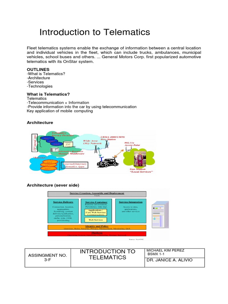 Introduction To Telematics | PDF | Computer Network | Digital Technology