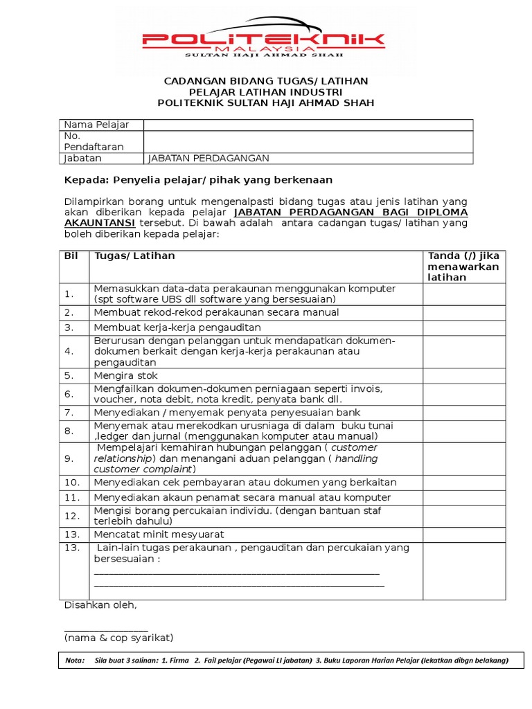 Cadangan Bidang Tugas | PDF | Bisnis | Teknologi & Rekayasa