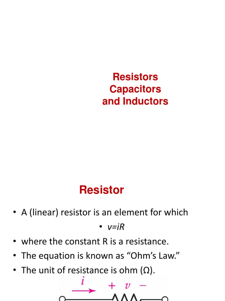 Resistors Capacitors and Inductors | PDF | Capacitor | Inductor