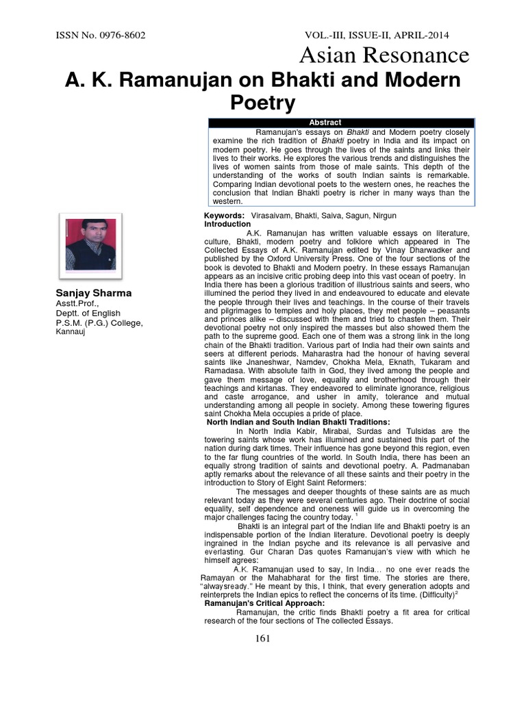 Bhakti and Modern Poetry PDF | PDF | Bhakti | Poetry