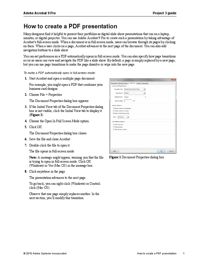 p3 Howto Create PDF Presentation PDF | PDF | Tab (Gui) | Dialog Box
