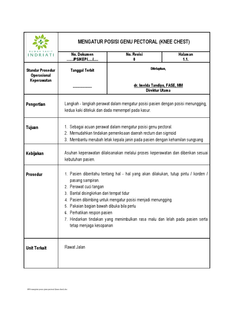 KNEE CHEST POSITION | PDF
