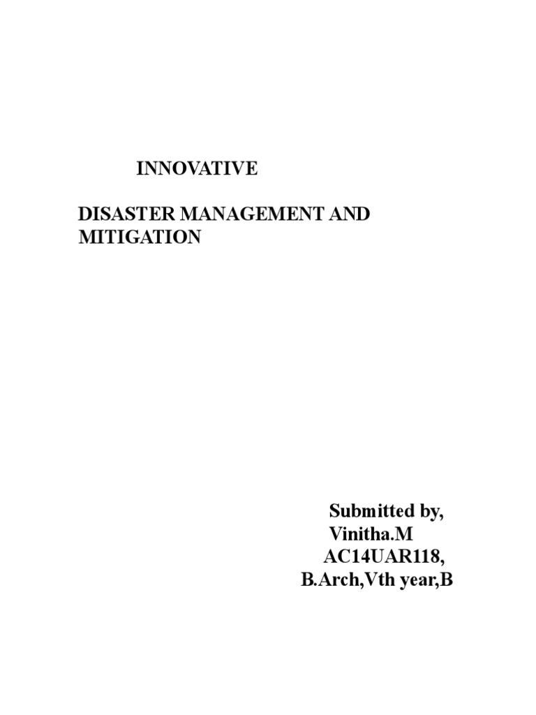 Disaster Management Assignment | PDF